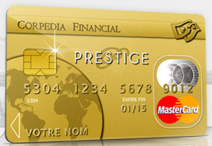 Carte Mastercard Corpedia Financial rechargeable