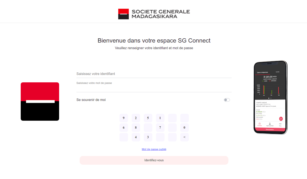 SG Connect Login Madagascar - Accès à mon compte BFVSG net