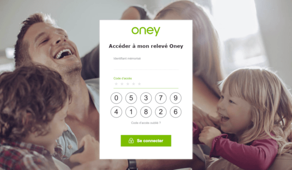 Relevé de compte Oney - Service E-relevé