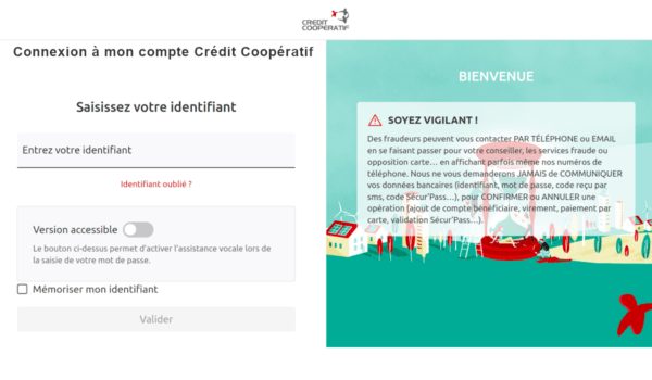 Crédit Coopératif Mon compte en ligne | Coop@ccess
