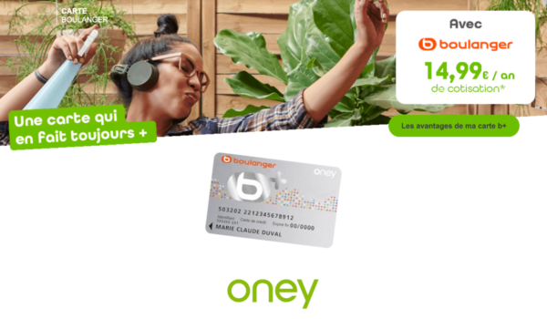 Découvrez la carte Boulanger - Carte de crédit b+ Oney Bank
